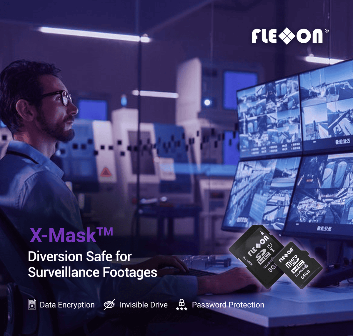 X-MASK "Invisible" microSD/SD Memory Card (MLC/TLC/pSLC) 4GB to 512GB ...