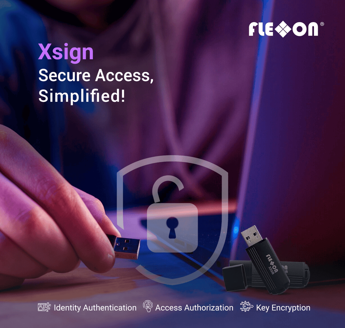 Xsign "Secure Access Key" USB Flash Drive (MLC) 8GB to 32GB — FLEXXON ...